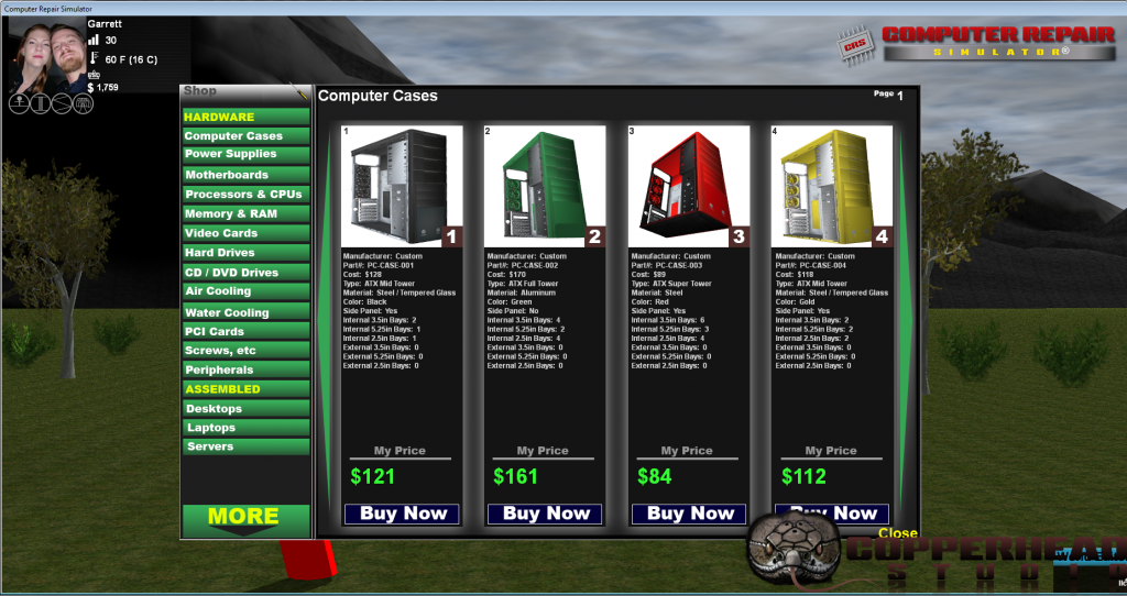 Shop / Inventory / Add Hardware Mod - Computer Repair Simulator